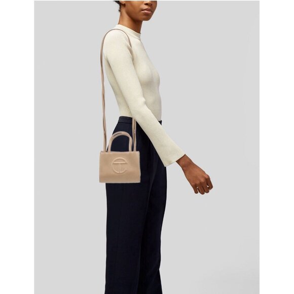 Telfar | Bags | Beige Mini Telfar Vegan Cream Leather Shopping Bag ...